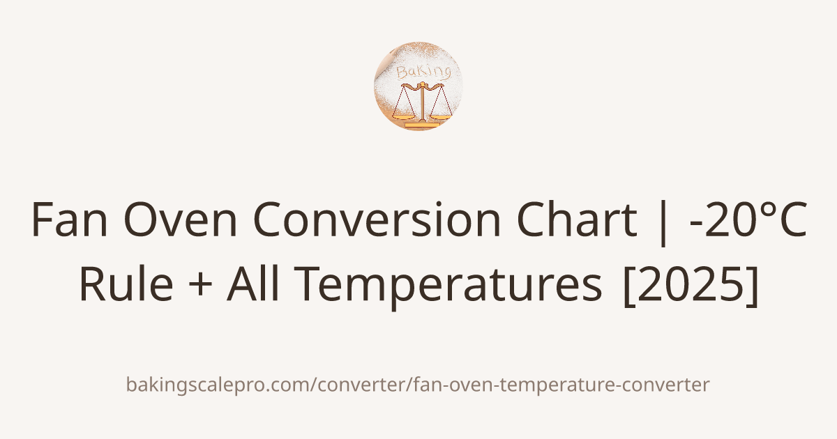 Fan Oven Conversion Chart | -20°C Rule + All Temperatures [2025 ...